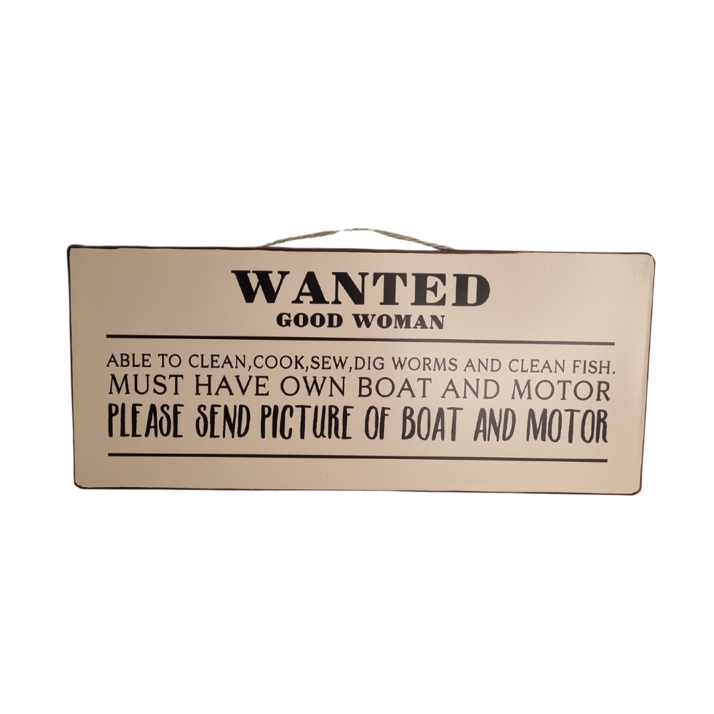 Metalskilt - Wanted Good Woman | Hurtig Levering – Køb!